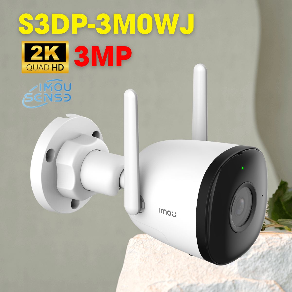 Camera Bullet 3C IP thân ngoài trời IMOU IPC-S3DP-3M0WJ 3Mp 2K, hồng ...